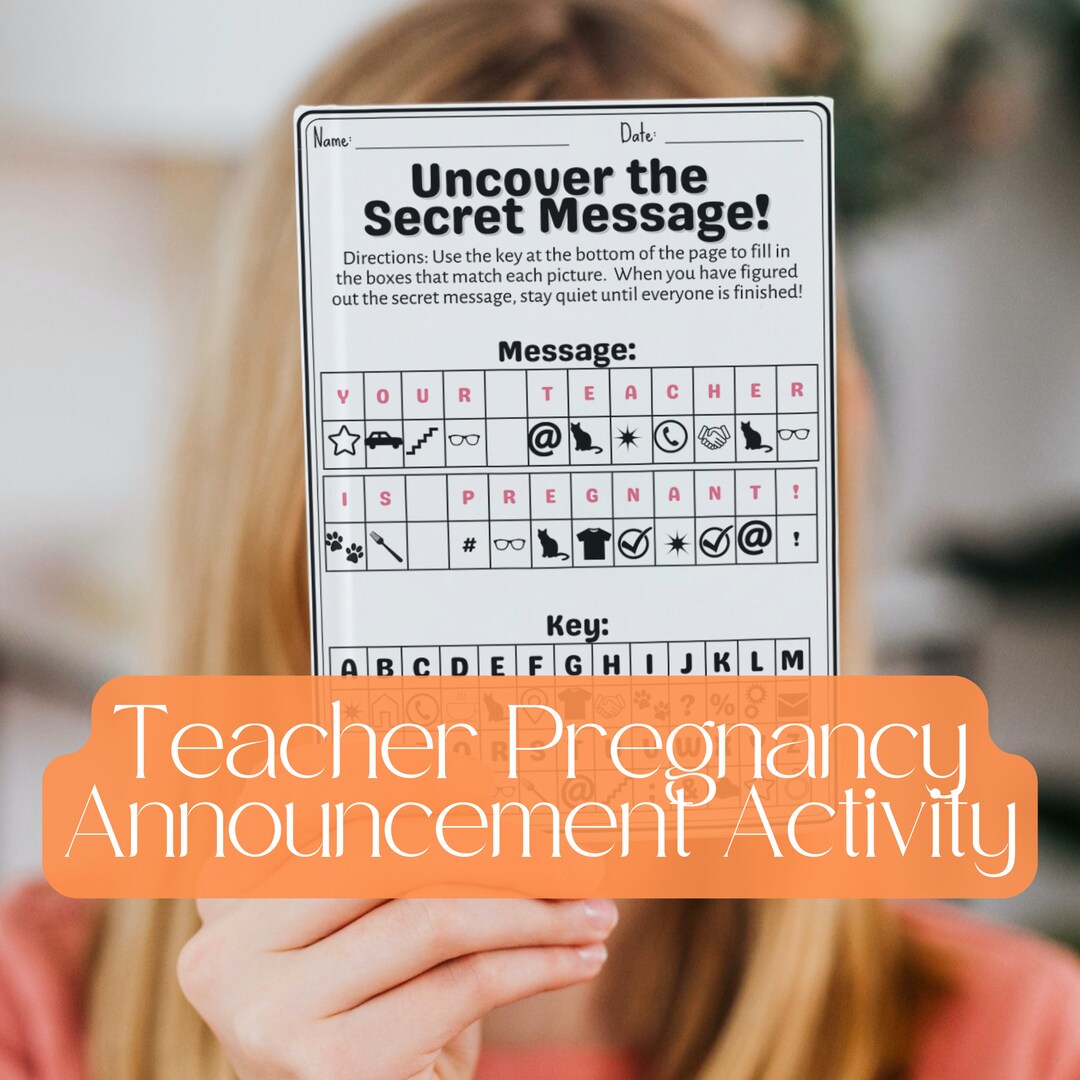 Teacher Baby Announcement School Pregnancy Announcement for Class ...
