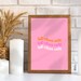 Printable Fall Wall Art Preppy Girly Orange Pink Fall Vibes Only Trendy ...