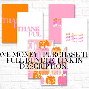 Printable Fall Wall Art Preppy Girly Orange Pink Pumpkins Pattern ...
