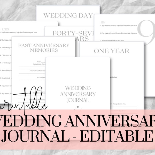 Anniversary Journal - Etsy