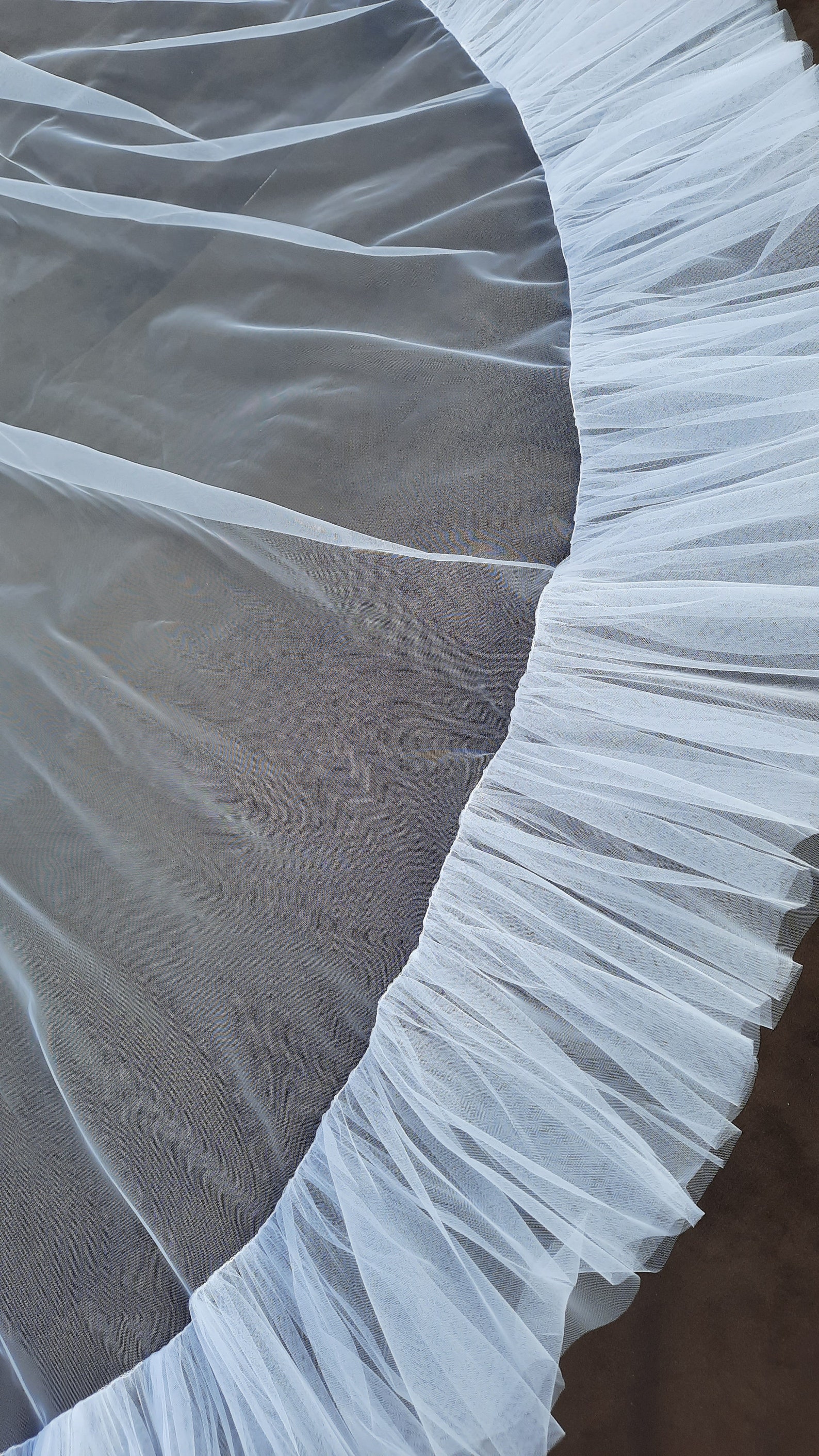 Ruffle Veil Soft Veil Frill Tulle Veil Modern Wedding Bridal - Etsy