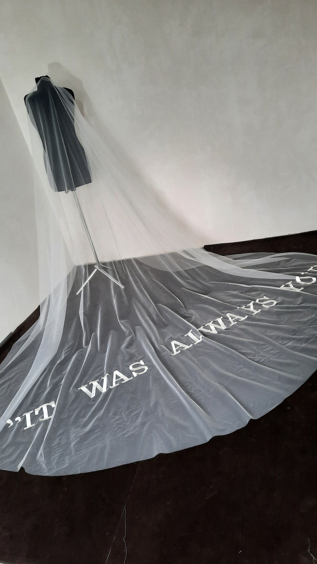 Personalized Veil With Embroidered Text Individual Veil Text - Etsy