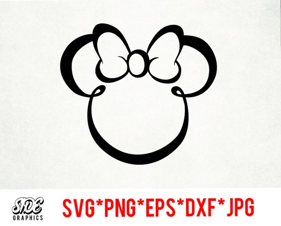 Minnie Mouse Head Outline Clip Art