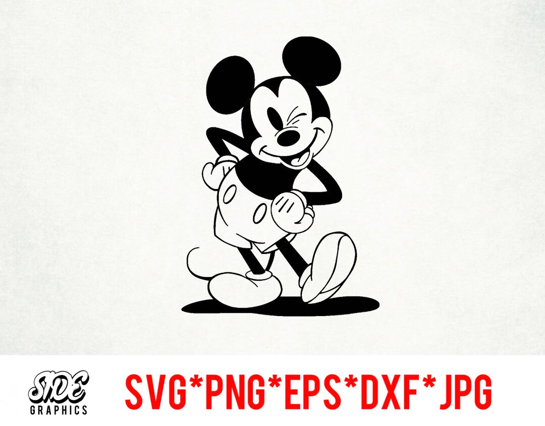 Mickey Wink Instant Download Digital File Svg, Png, Eps, Jpg, and Dxf ...