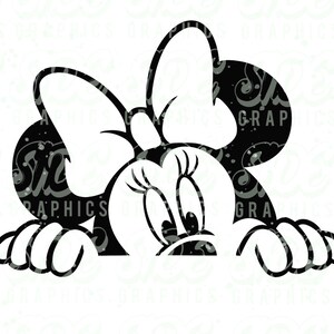 Peeking Minnie Instant Download Digital File Svg, Png, Eps, Jpg, and ...