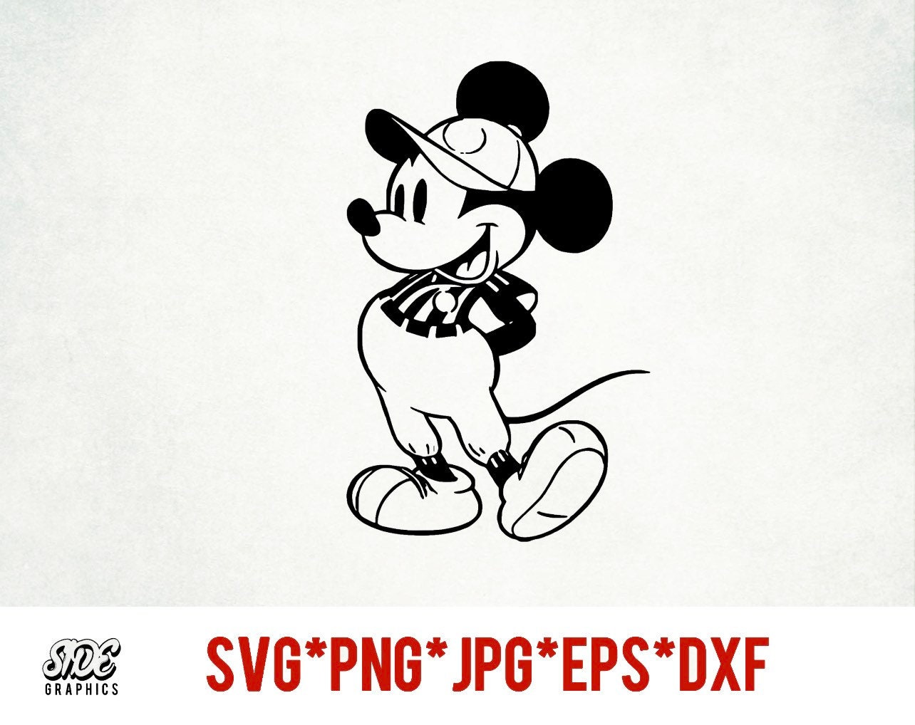 Baseball Mickey Instant Download Digital File Svg, Png, Eps, Jpg, and ...