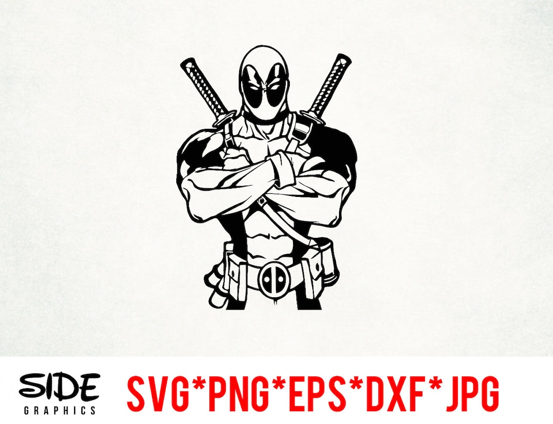 Deadpool Instant Download Digital File Svg, Png, Eps, Jpg, and Dxf Clip ...