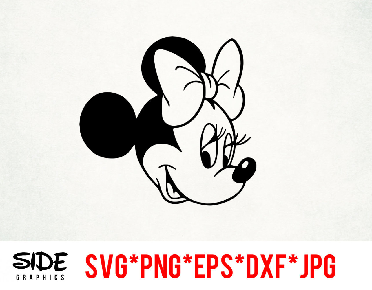 Minnie Mouse Head Instant Download Digital File Svg, Png, Eps, Jpg, and ...