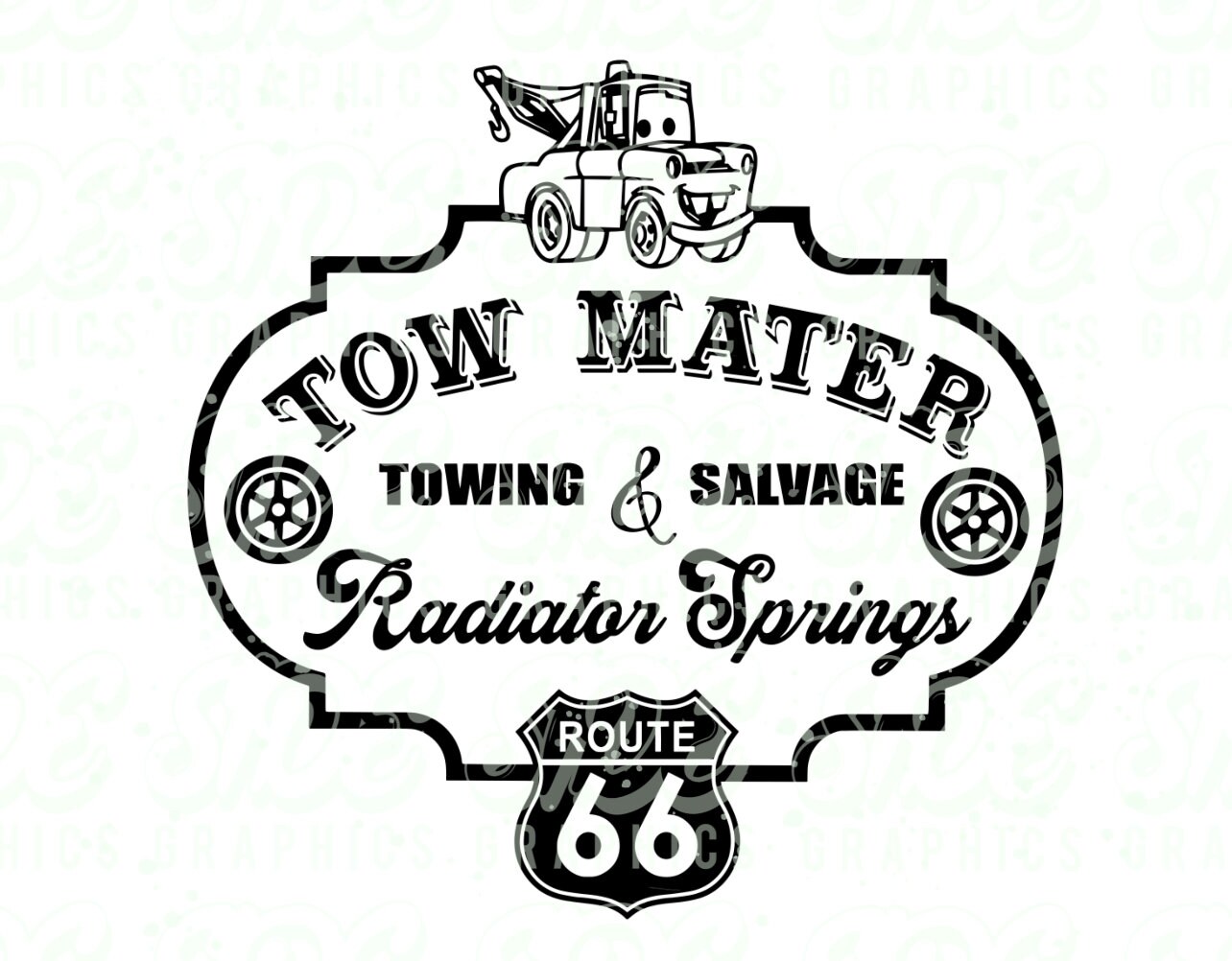 Tow Mater Instant Download Digital File Svg, Png, Eps, Jpg, and Dxf ...