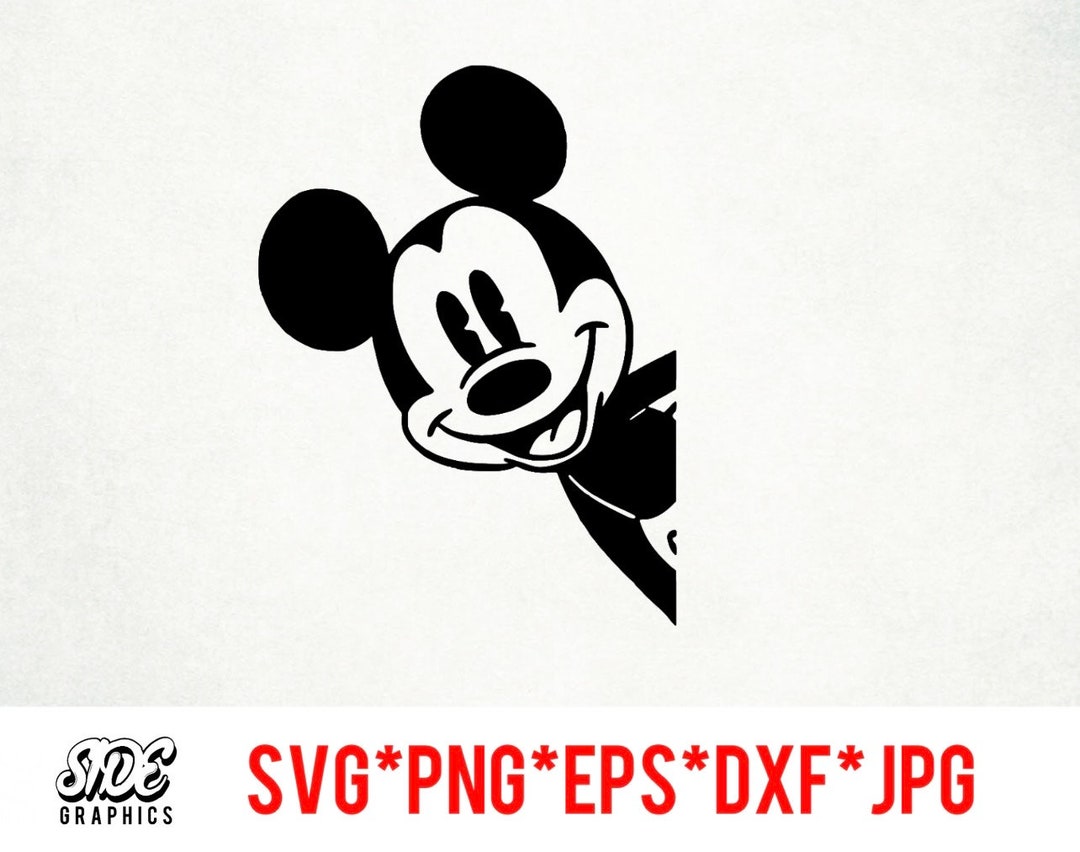 Peaking Mickey Instant Download Digital File Svg, Png, Eps, Jpg, and ...