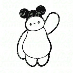 Baymax Instant Download Digital File Svg, Png, Eps, Jpg, and Dxf Clip ...