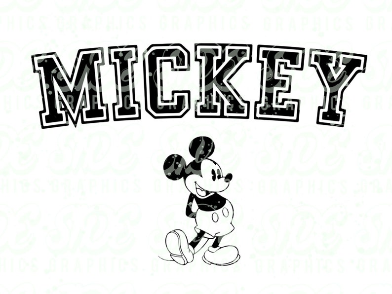 Mickey T Shirt Design Instant Download Digital File Svg, Png, Eps, Jpg ...