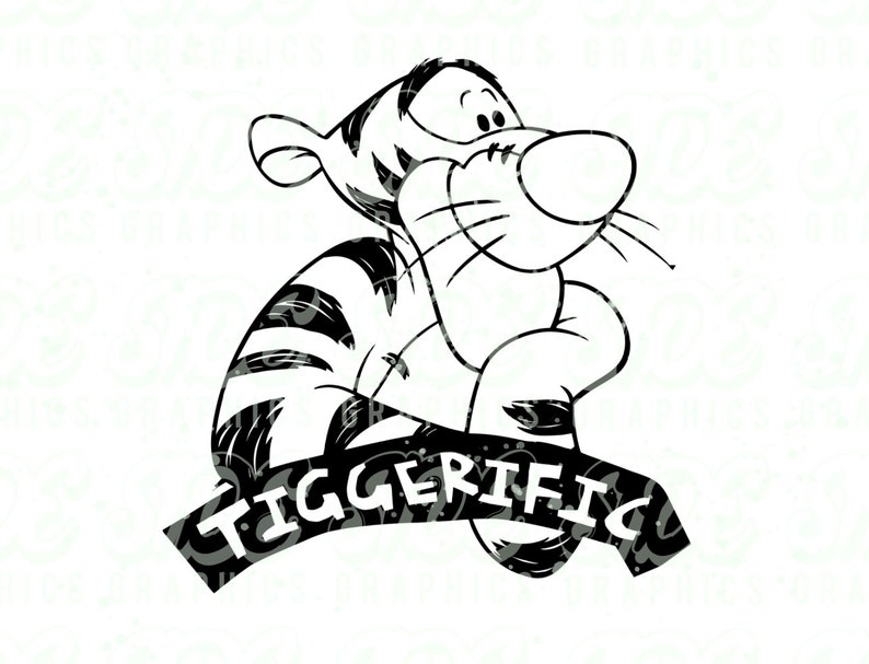 Tigger Instant Download Digital File Svg, Png, Eps, Jpg, and Dxf Clip ...