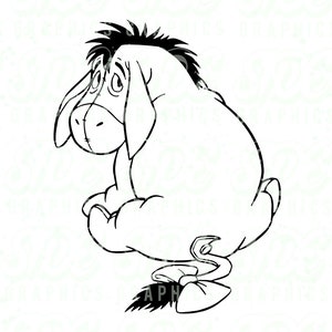 Eeyore Instant Download Digital File Svg, Png, Eps, Jpg, and Dxf Clip ...