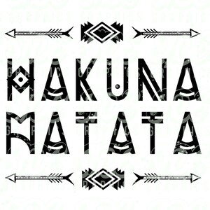 Hakuna Matata Instant Download Digital File Svg, Png, Eps, Jpg, and Dxf ...
