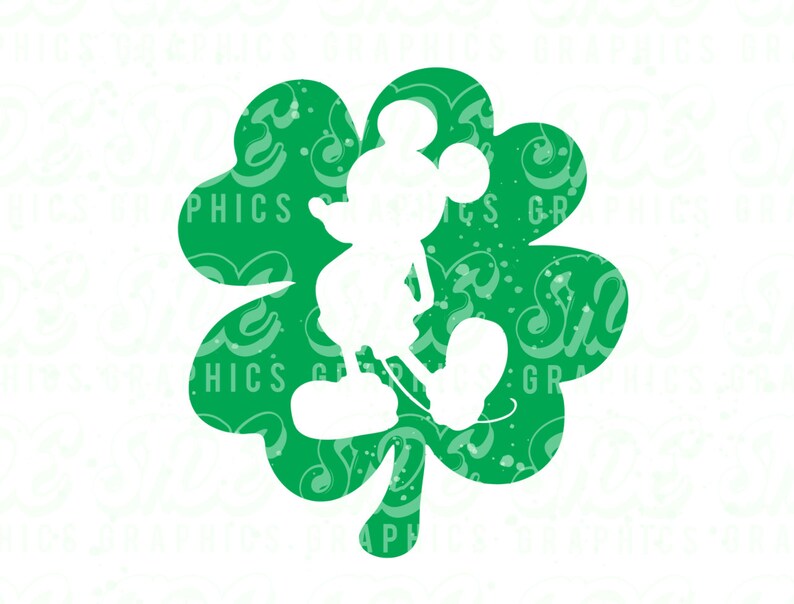 Mickey Shamrock Instant Download Digital File Svg, Png, Eps, Jpg, and ...