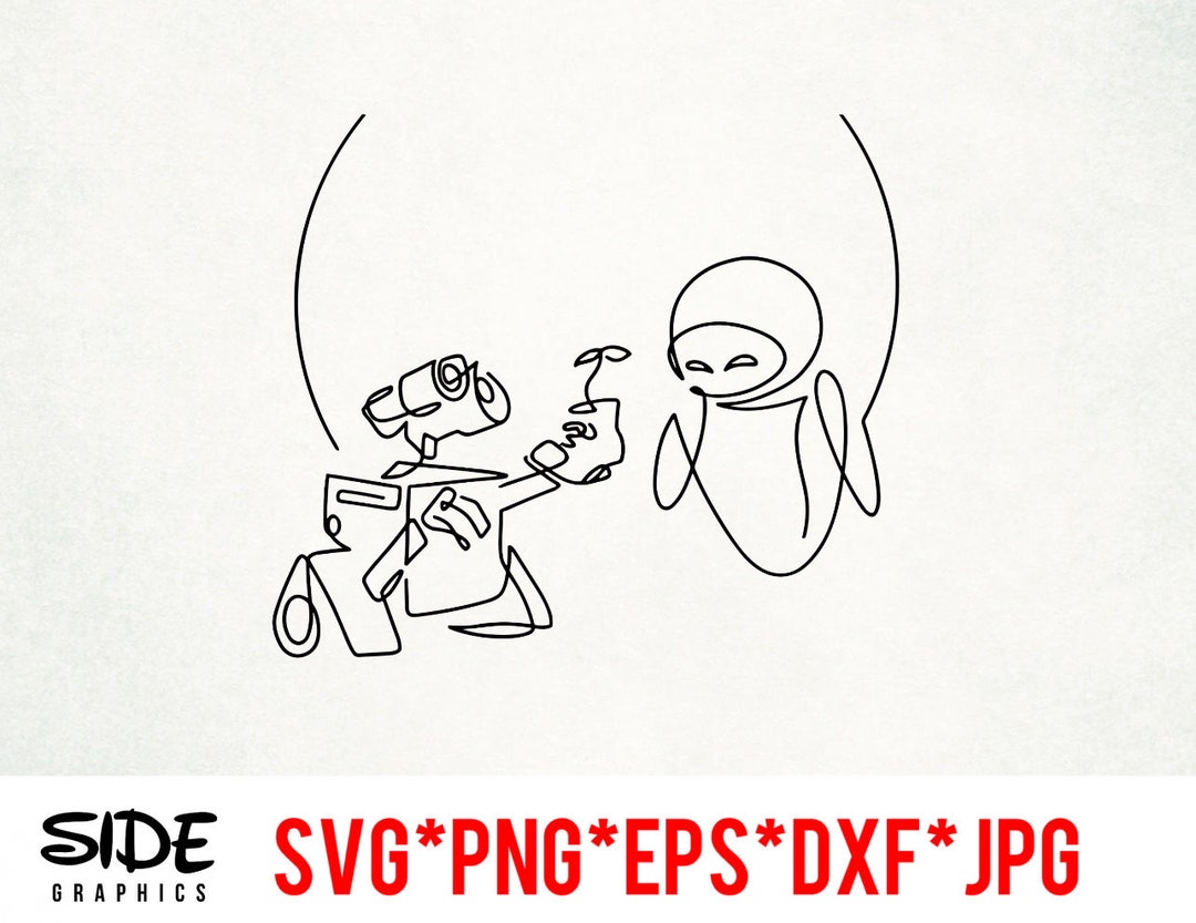 WALL·E and Eve Instant Download Digital File Svg, Png, Eps, Jpg, and ...