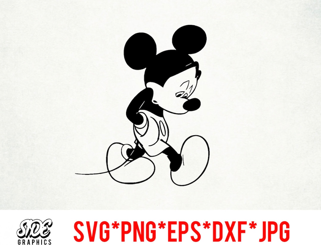 Sad Mickey Instant Download Digital File Svg, Png, Eps, Jpg, and Dxf ...
