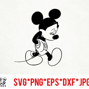 Sad Mickey Instant Download Digital File Svg, Png, Eps, Jpg, and Dxf ...