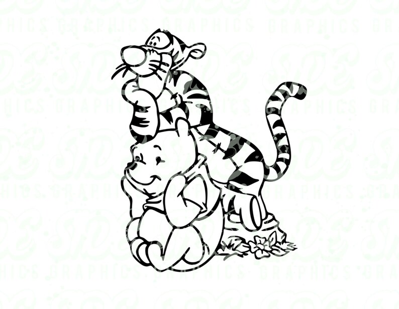 Pooh and Trigger Instant Download Digital File Svg, Png, Eps, Jpg, and ...