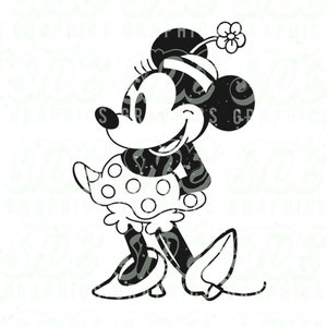 Vintage Minnie Instant Download Digital File Svg, Png, Eps, Jpg, and ...