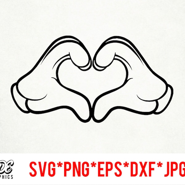 Mickey Mouse Heart - Etsy