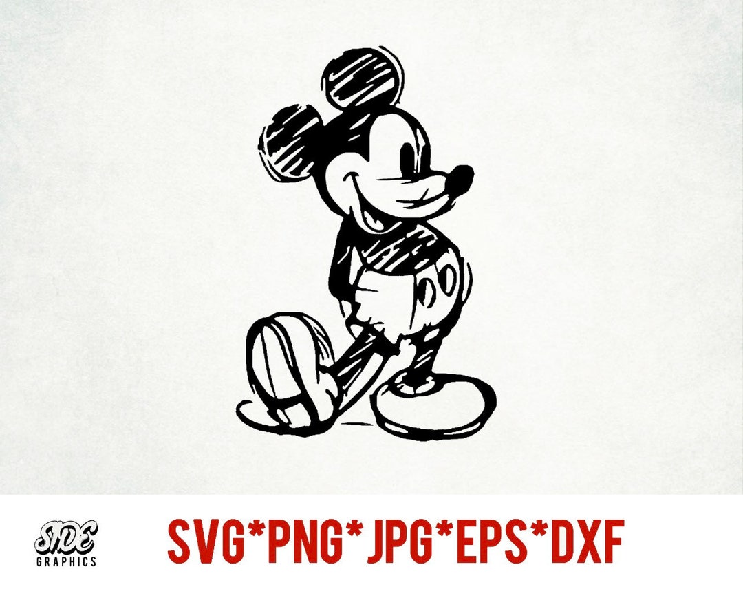 Mickey Mouse Instant Download Digital File Svg, Png, Eps, Jpg, and Dxf ...