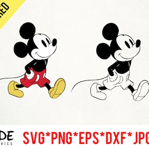Walking Mickey Instant Download Digital File Svg, Png, Eps, Jpg, and ...