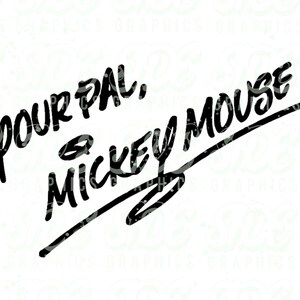Mickey Signature Instant Download Digital File Svg, Png, Eps, Jpg, and ...
