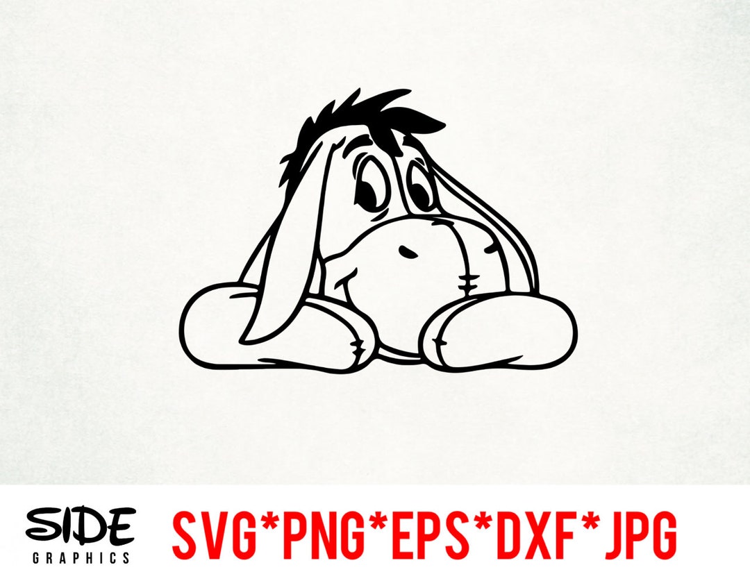 Eeyore Instant Download Digital File Svg, Png, Eps, Jpg, and Dxf Clip ...