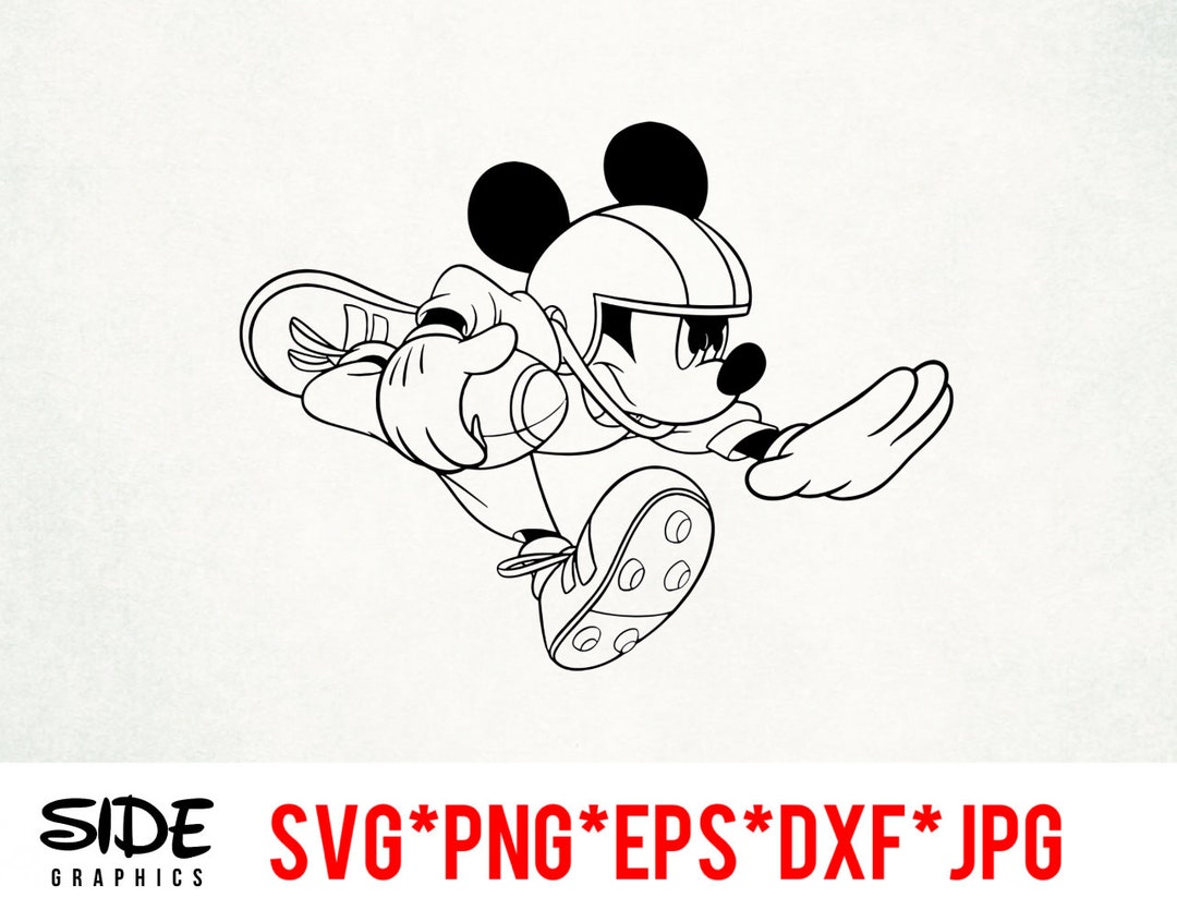 Football Mickey Instant Download Digital File Svg, Png, Eps, Jpg, and ...