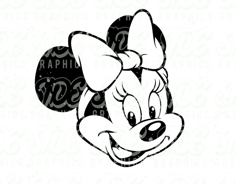 Minnie Mouse Cute SVG Instant Download Digital File Svg, Png, Eps, Jpg ...