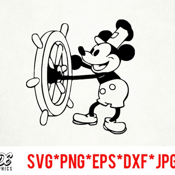 Steamboat Willie Svg - Etsy