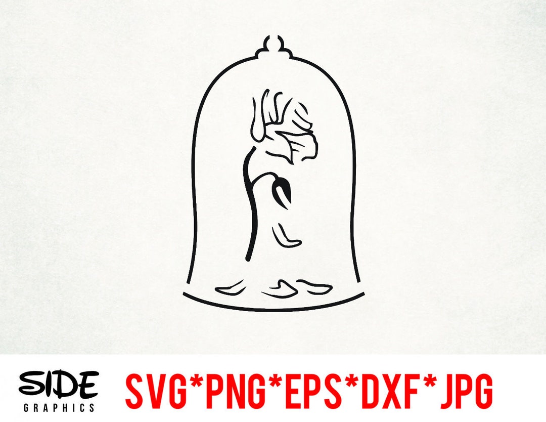 Enchanted Rose Instant Download Digital File Svg, Png, Eps, Jpg, and ...