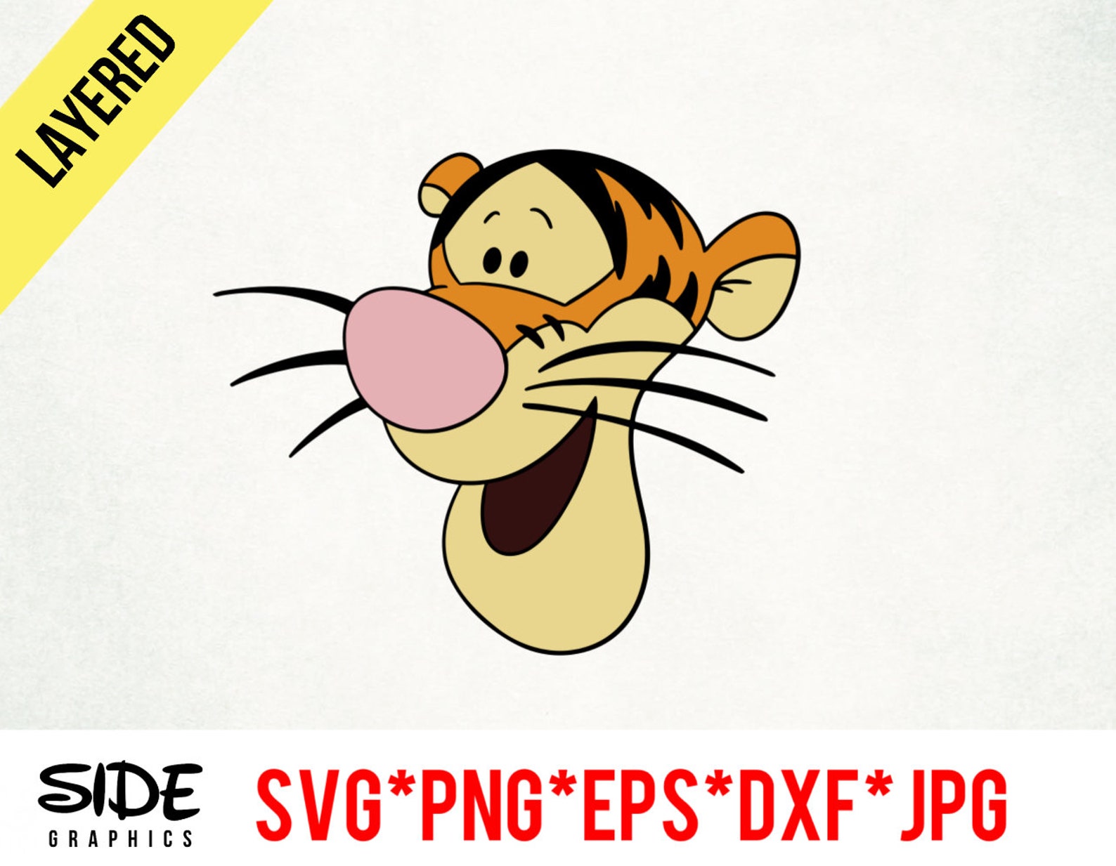 Tigger Instant Download Digital File Svg, Png, Eps, Jpg, and Dxf Clip ...