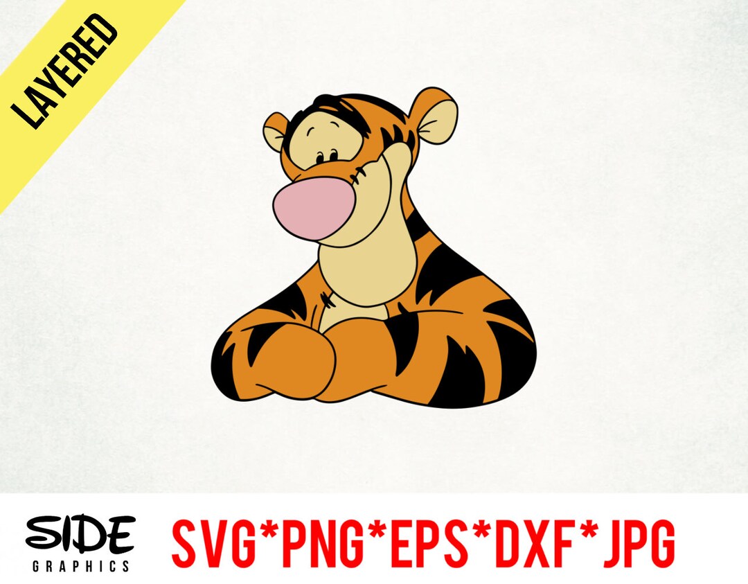 Tigger Instant Download Digital File Svg, Png, Eps, Jpg, and Dxf Clip ...