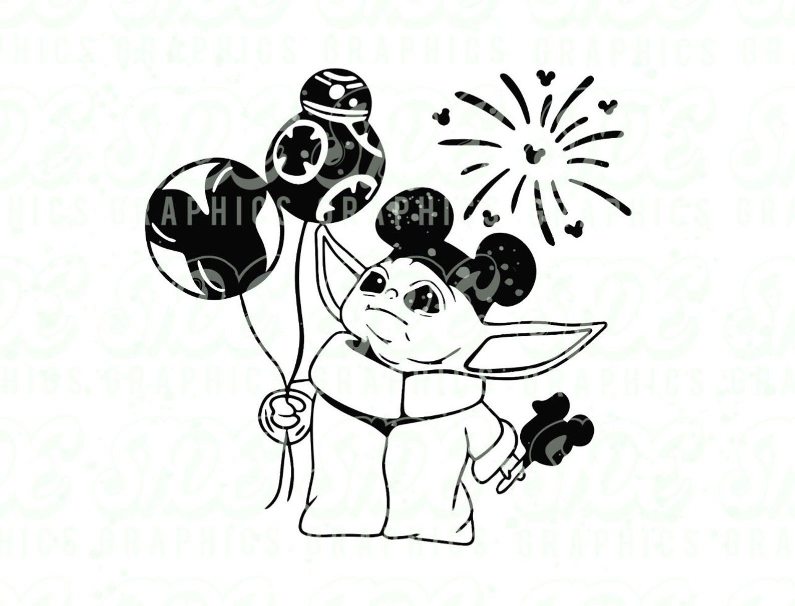 Theme Park Grogu Instant Download Digital File Svg, Png, Eps, Jpg, and ...