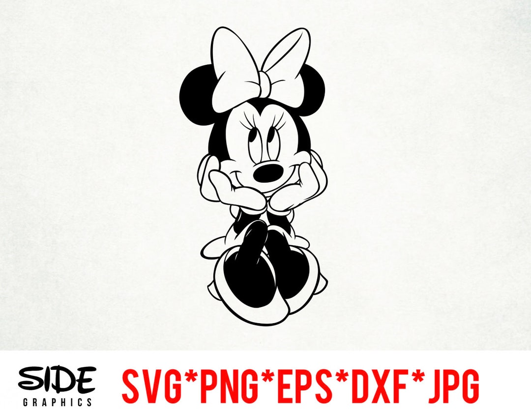 Thinking Minnie Instant Download Digital File Svg, Png, Eps, Jpg, and ...