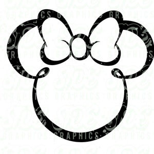 Minnie Mouse Outline Instant Download Digital File Svg, Png, Eps, Jpg ...