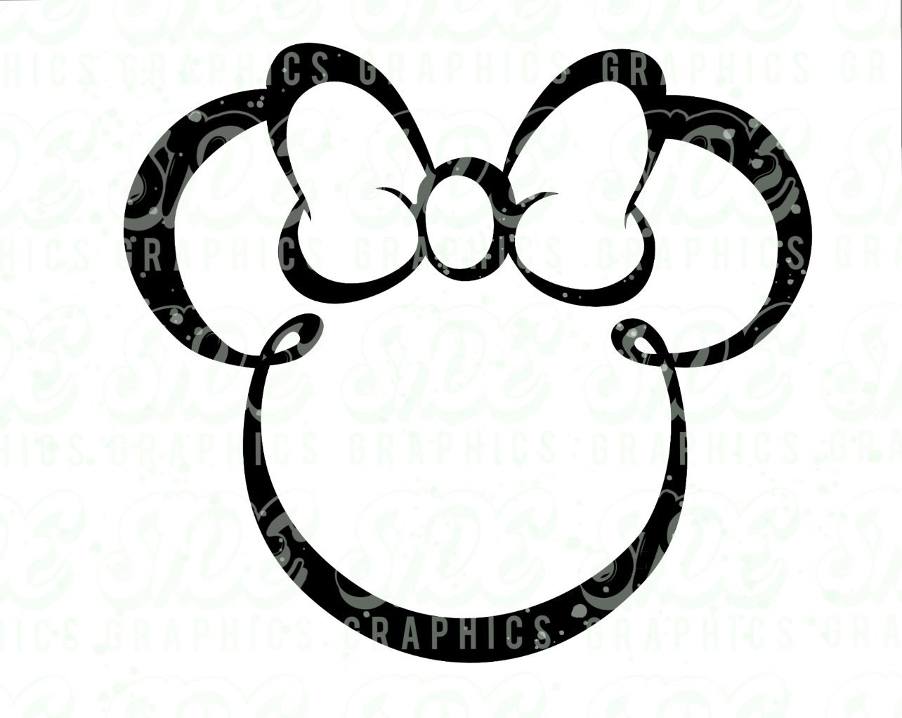 Minnie Mouse Outline Instant Download Digital File Svg, Png, Eps, Jpg ...