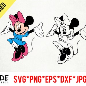 Happy Minnie Instant Download Digital File Svg, Png, Eps, Jpg, and Dxf ...