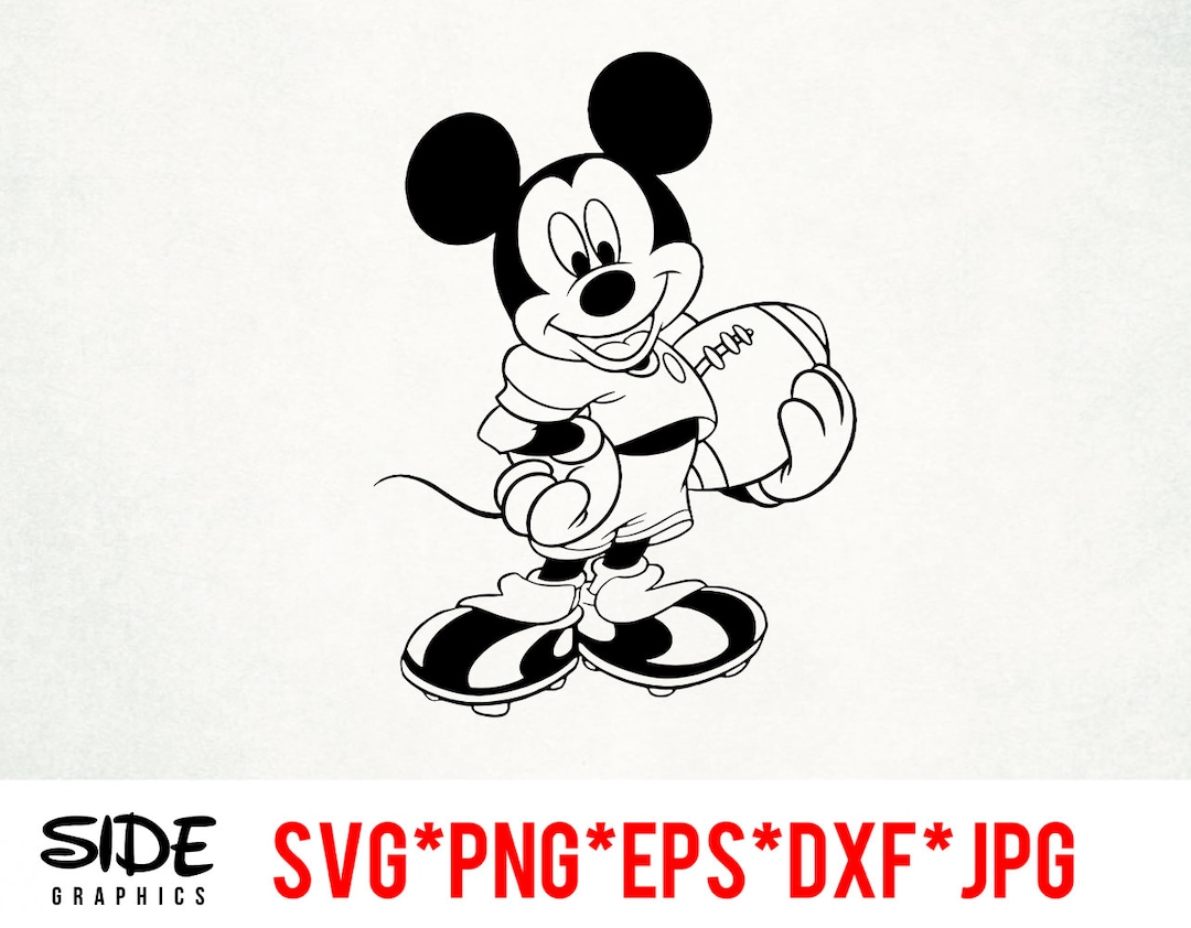 Football Mickey Instant Download Digital File Svg, Png, Eps, Jpg, and ...