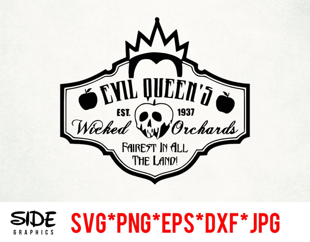 Evil Queen Instant Download Digital File Svg, Png, Eps, Jpg, and Dxf ...