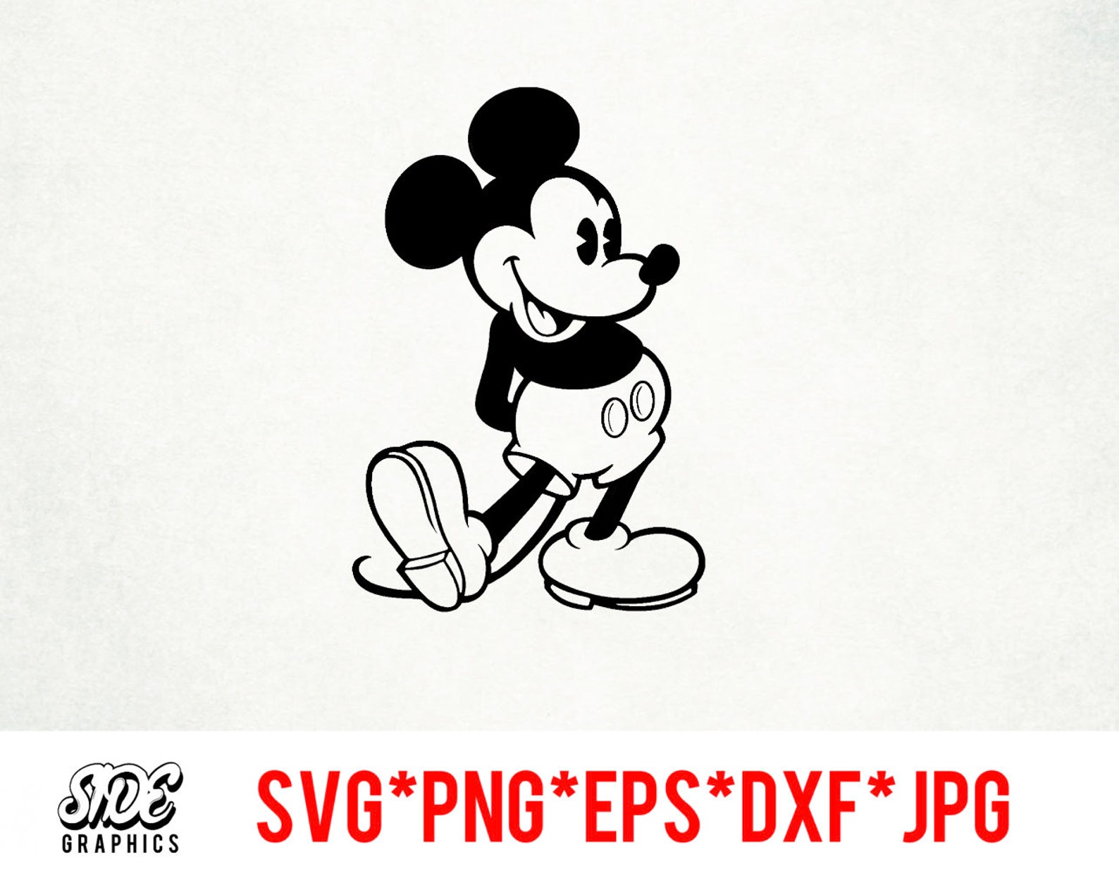 Mickey Instant Download Digital File Svg, Png, Eps, Jpg, and Dxf Clip ...