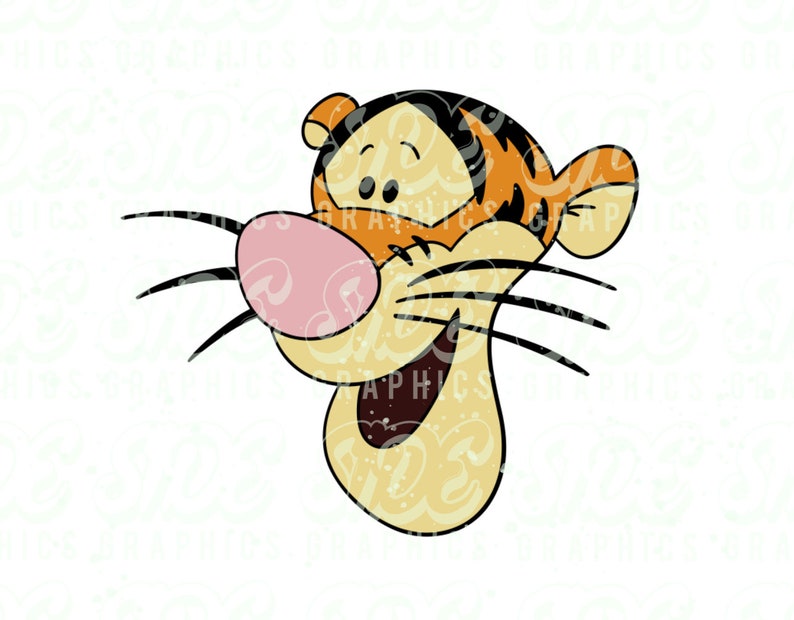 Tigger Instant Download Digital File Svg, Png, Eps, Jpg, and Dxf Clip ...