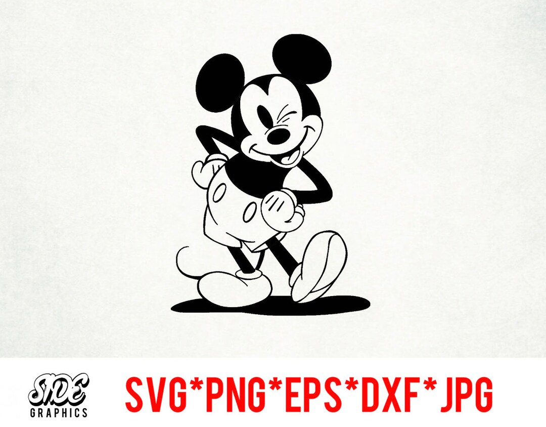 Mickey Wink Instant Download Digital File Svg, Png, Eps, Jpg, and Dxf ...