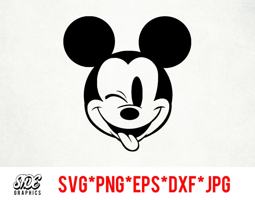 Mickey Wink Instant Download Digital File Svg, Png, Eps, Jpg, and Dxf ...