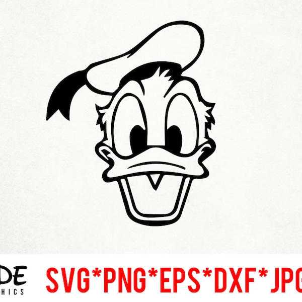 Donald Duck Svg - Etsy