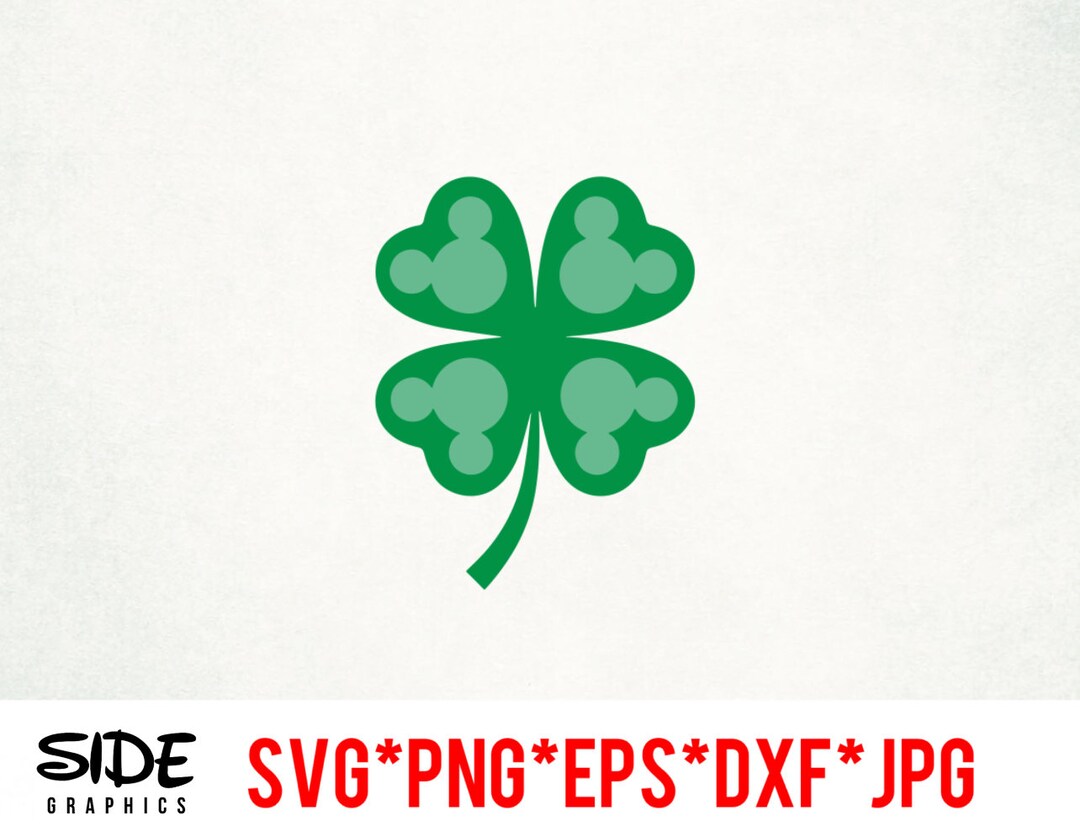 Mickey Clover Instant Download Digital File Svg, Png, Eps, Jpg, and Dxf ...