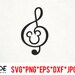 Treble Clef Instant Download Digital File Svg, Png, Eps, Jpg, and Dxf ...